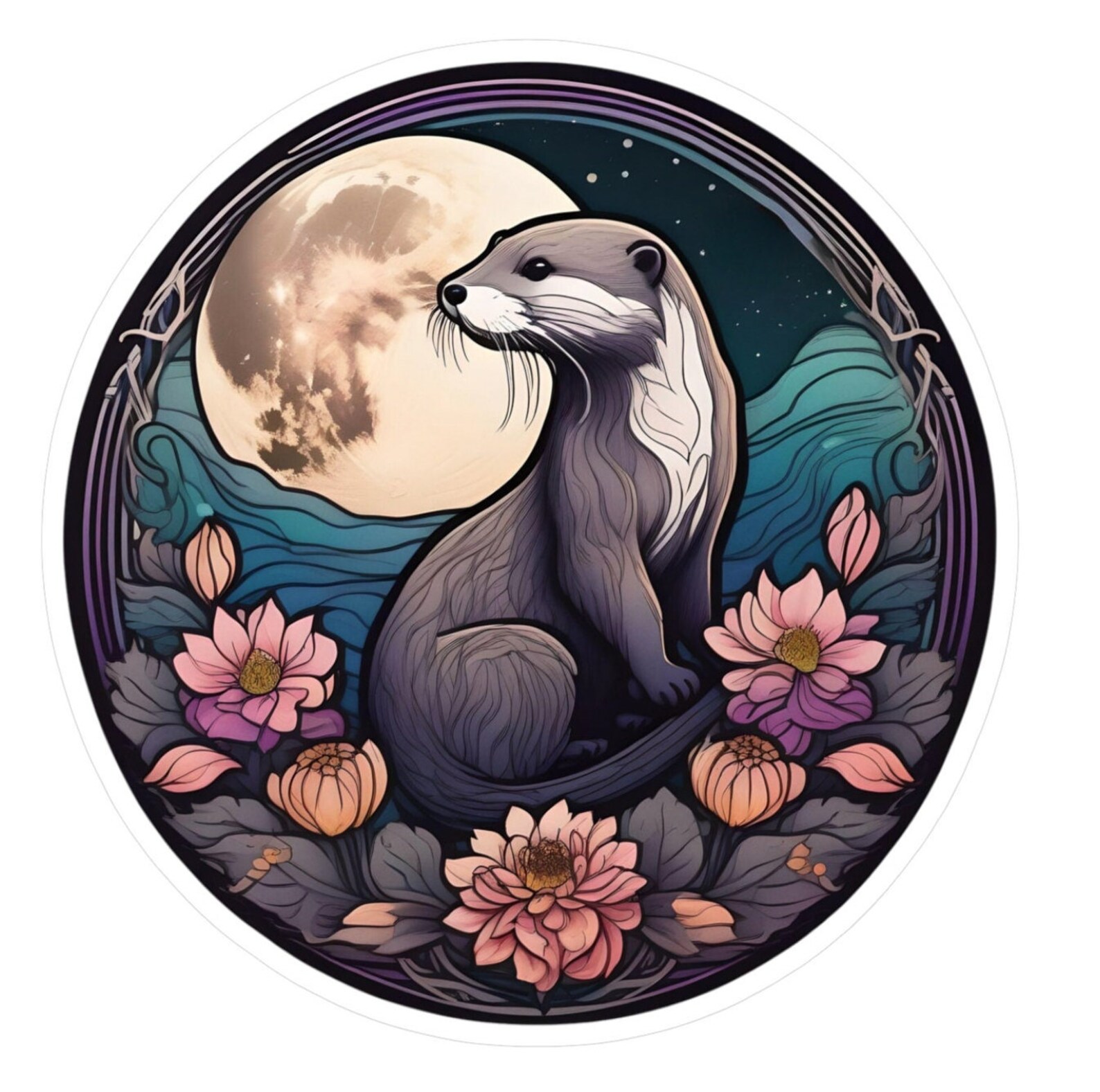 Otter Spirit Animal Sticker: Waterproof Vinyl Decal - Etsy