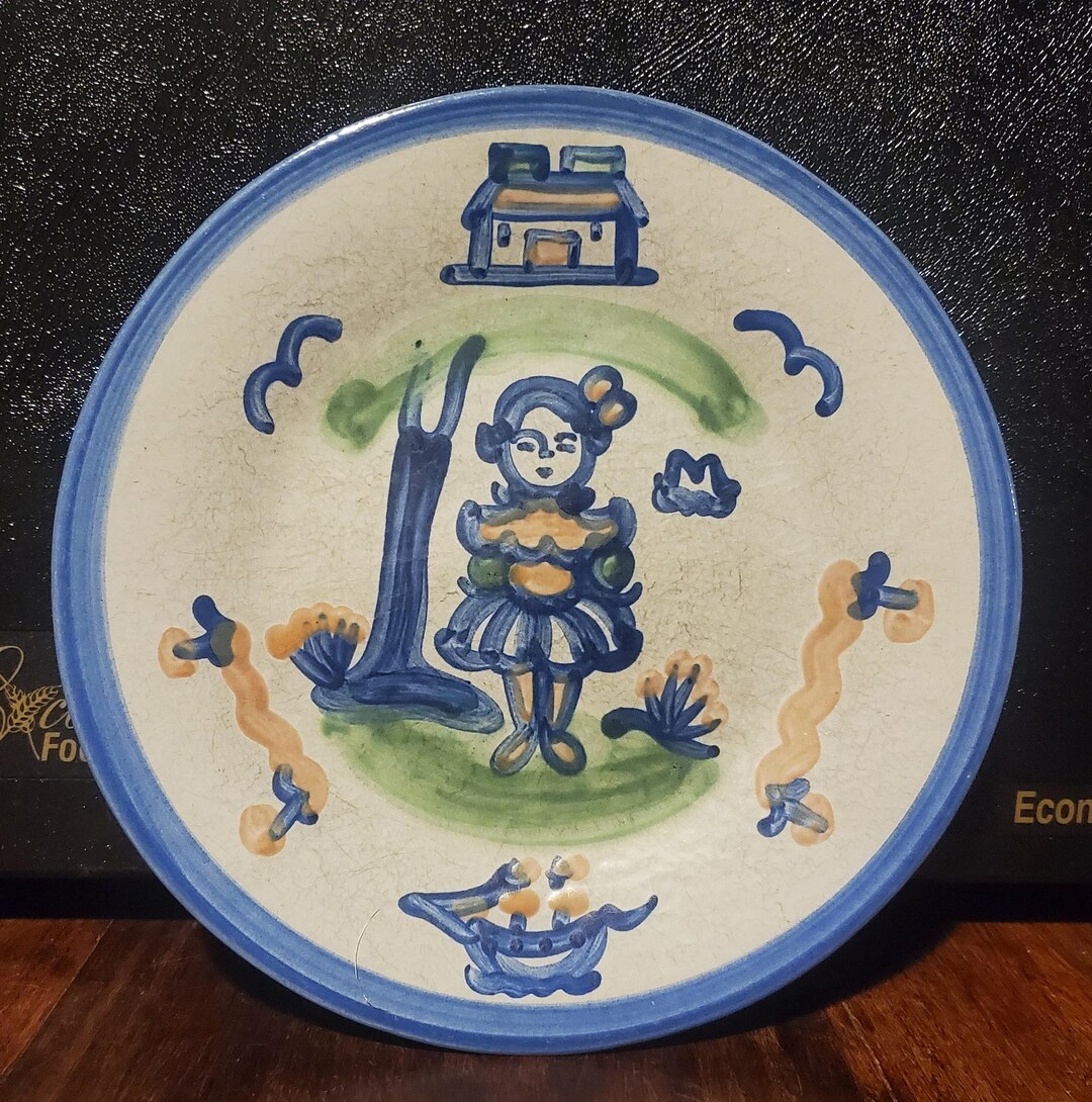 Vintage MA Hadley Girl 9 Inch Plate - Etsy