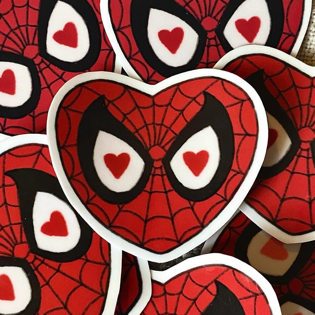 Spidey Heart Eyes Sticker - Etsy