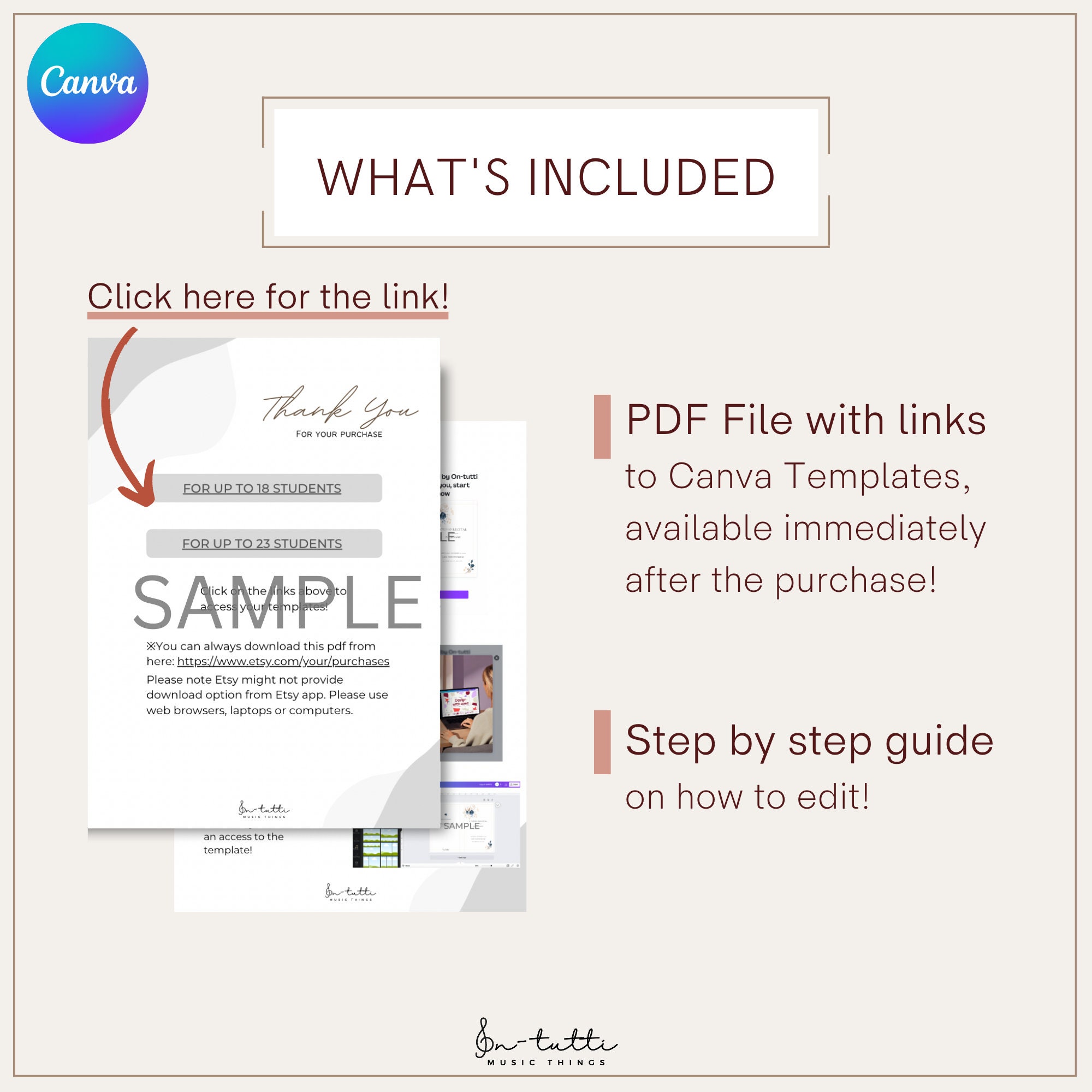 LETTER SIZE Editable Music Program Template Student Recital Piano ...