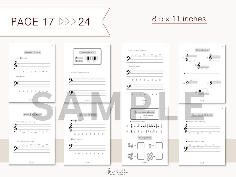 MUSIC WORKSHEETS Notespeller Piano Worksheets Rhythm Exercise Singing ...