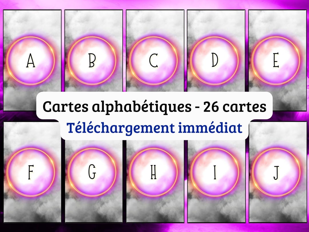 Alphabet PDF Format to Print: Alphabet Cards to Download - Etsy