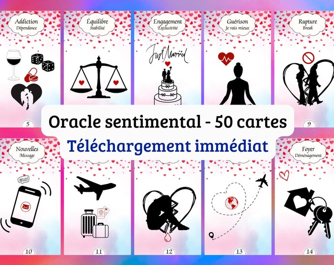 Oracle Love Bloom PDF Format to Print: 50 Sentimental Divination Cards ...