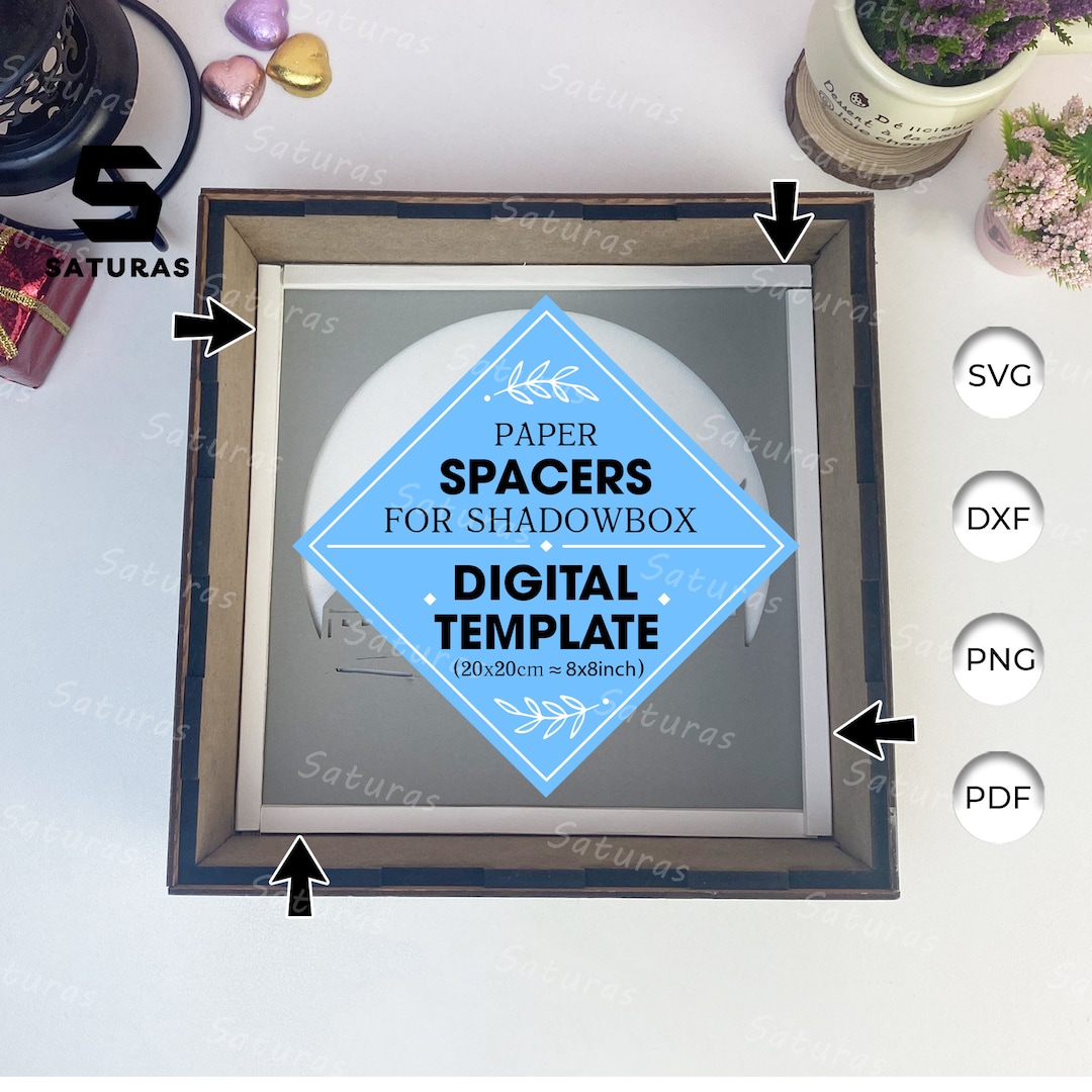 Cardstock Spacers Digital File DIY for Square Box, Shadow Box, 3D Light ...
