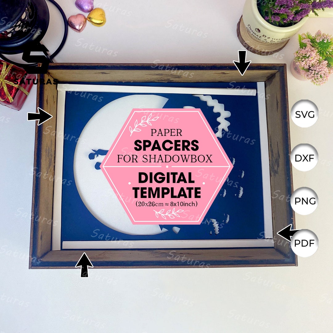 Cardstock Spacers Digital File DIY for Rectangle Box, Shadow Box, 3D ...