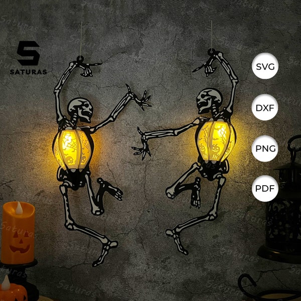 Christmas Hot Cocoa Lantern Paper Cutting 3D Shadow Box Papercut ...