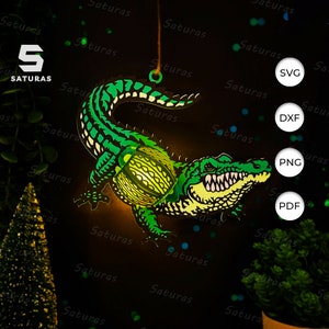 Crocodile Lantern PDF, SVG, Studio Template - Lantern for Animal ...