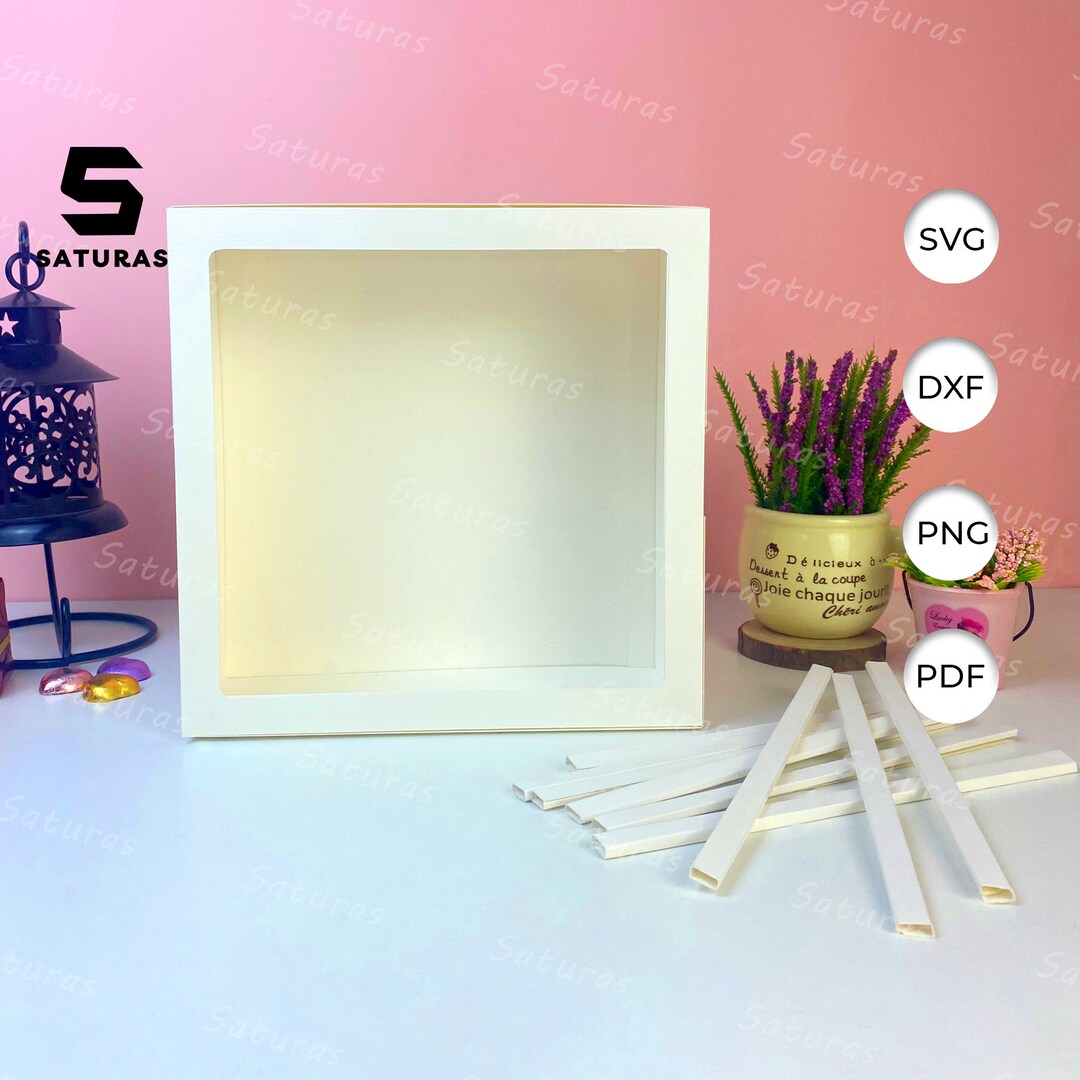 Cardstock Frame Digital File DIY for Square Box, Shadow Box, 3D Light ...