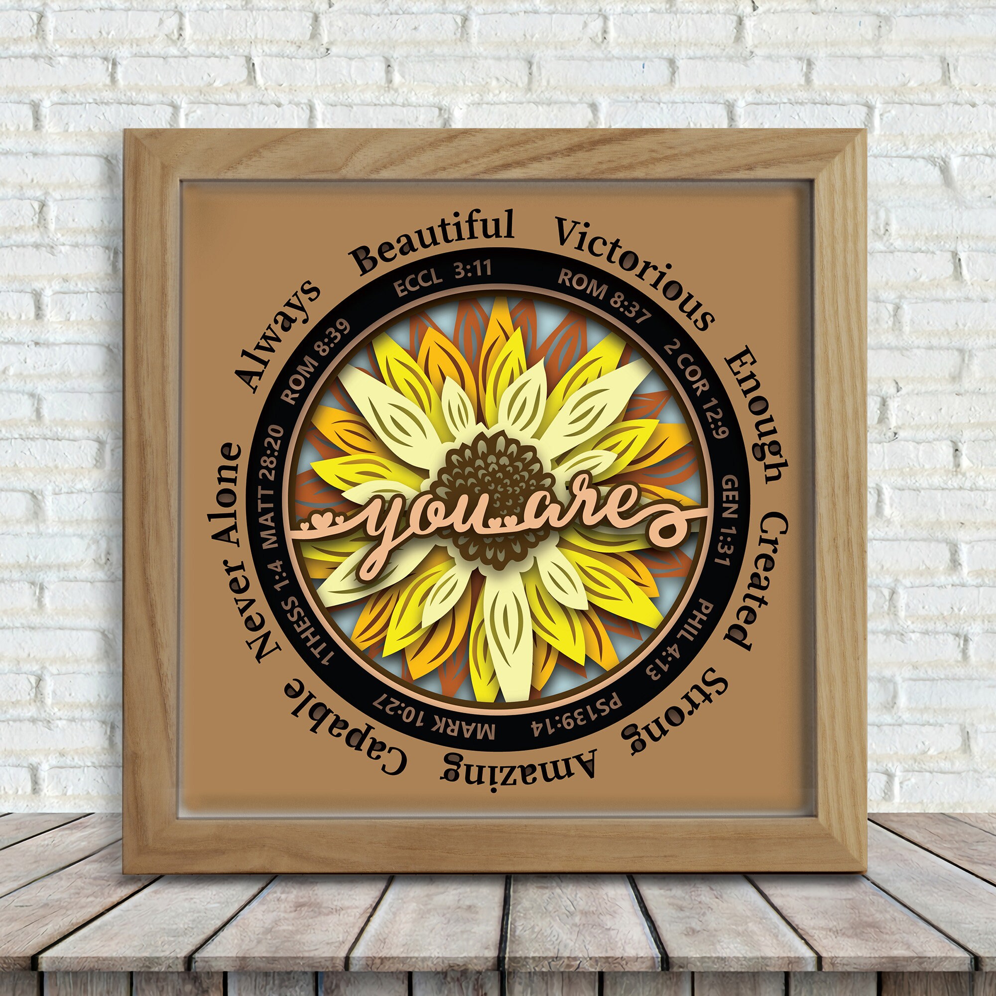 BIBLE VERSE Paper Cut Light Box Template Sillhouette 3D - Etsy Canada