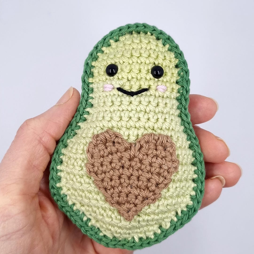 Avocado Amigurumi Crochet Pattern in German, Digital Download - Etsy