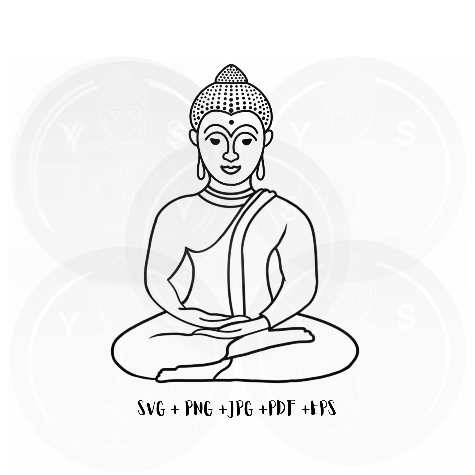 Buddha - Hand-drawn Clipart Svg/ Png Jpg Pdf Eps/ Instant Download ...