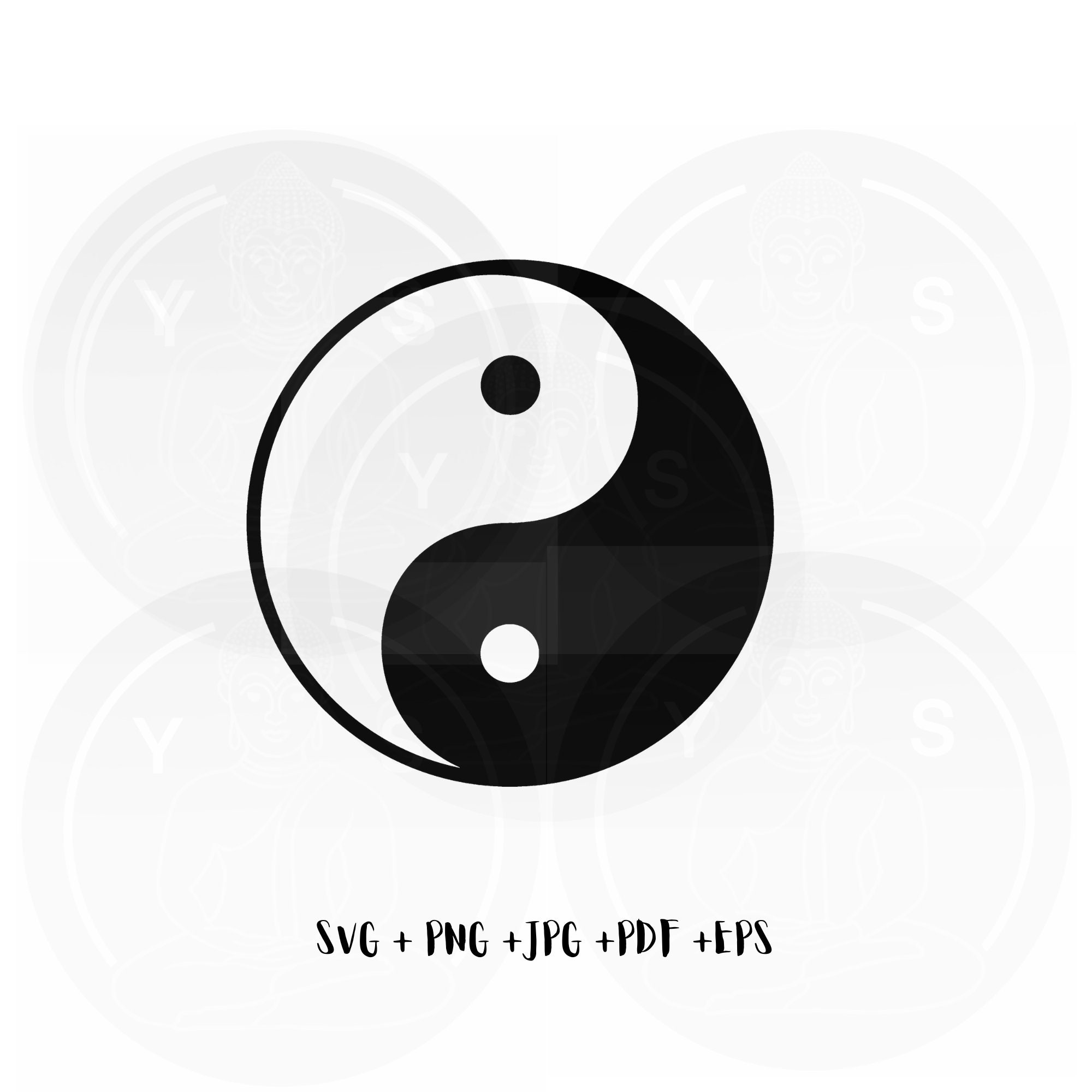 Yin Yang - Hand-drawn Clipart Svg/ Png Jpg Pdf Eps/cricut/ Silhouette ...