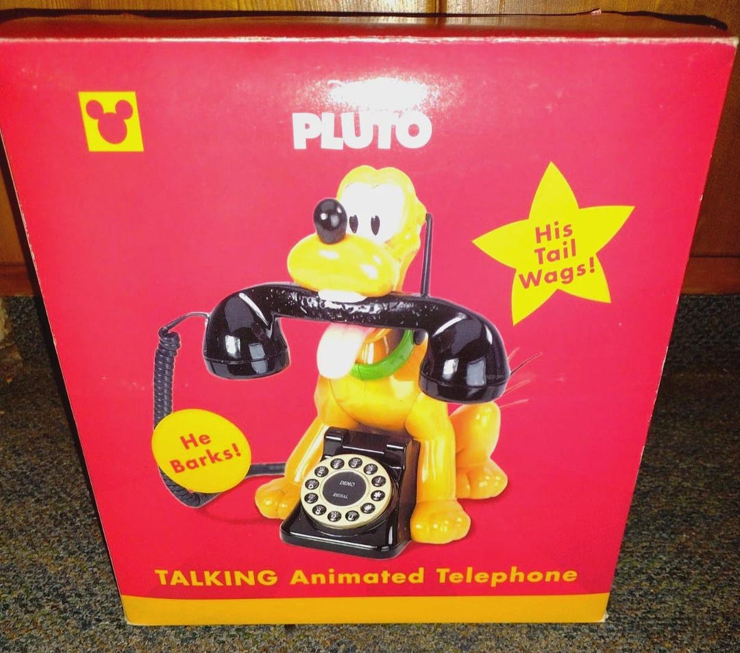 Vintage Disney Pluto Talking Animated Telephone Phone Landline New Dog ...