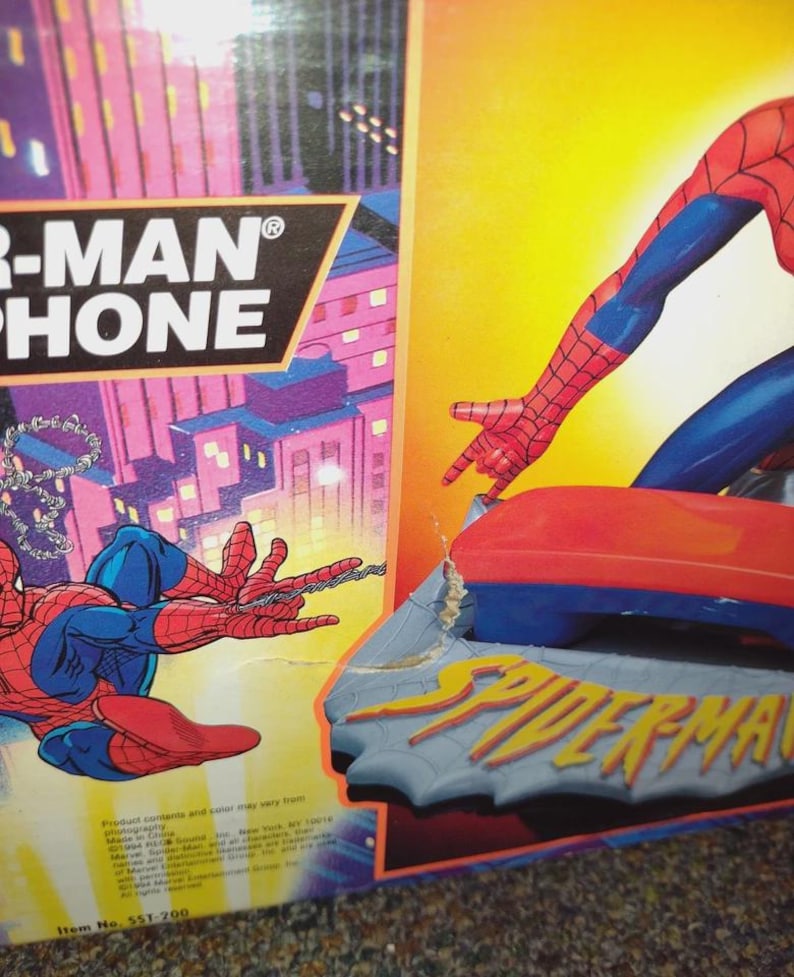 Spider Man Landline Telephone Home Phone Marvel Comics Vintage New - Etsy