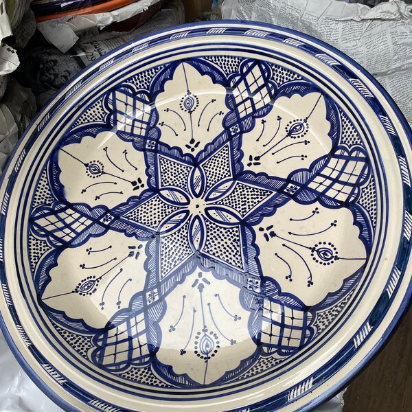 Moroccan Plate - Etsy UK