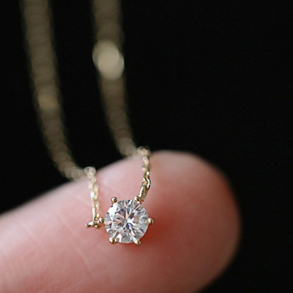 Solitaire Necklace - Etsy