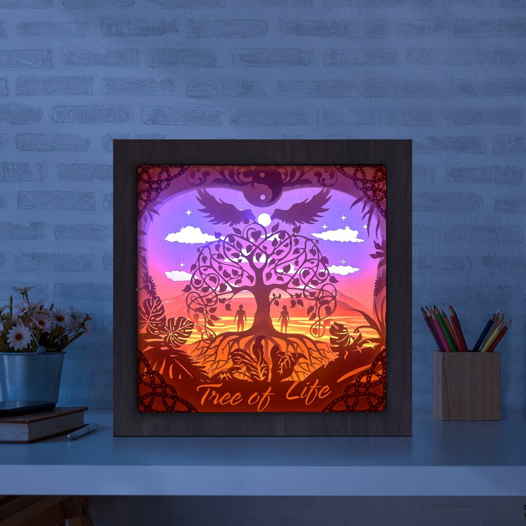 Tree of Life Square Shadow Box Svg Tree of Life Paper Cut - Etsy Australia