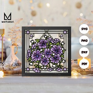 Flowers Shadow Box Svg, Flowers Paper Cut Light Box, Cricut Files, 3D ...
