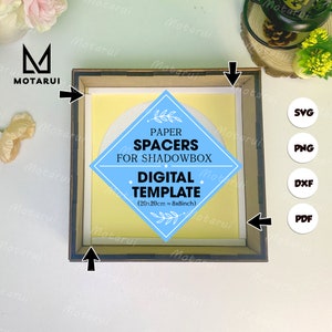 Cardstock Spacers Digital File DIY for Square Box, 3D Light Box, Shadow ...