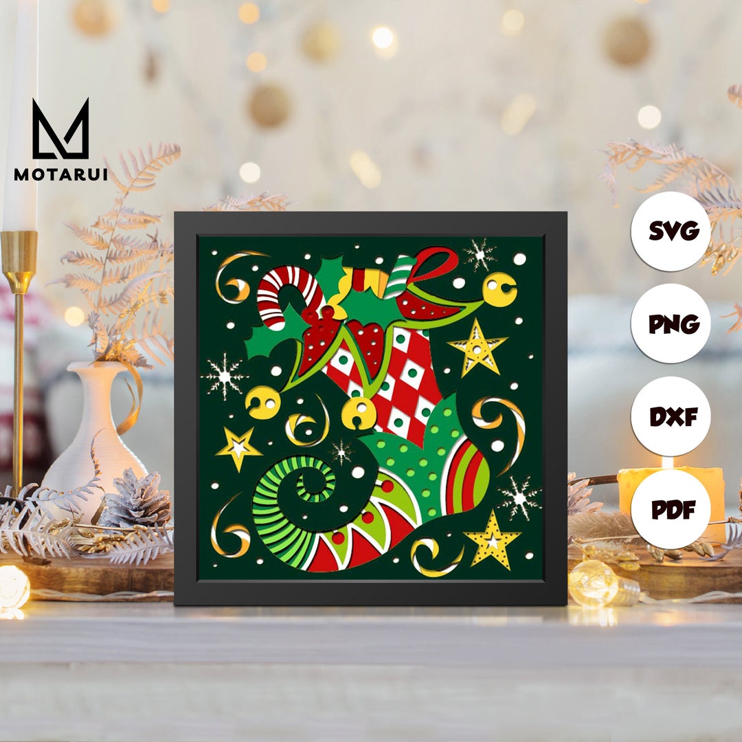 3D Shoes Shadow Box Template: SVG, PNG, PDF Files (digital Download) - Etsy