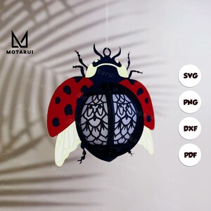 Lantern Ladybug Lamp for Home Decor, Lantern Ladybug SVG for Cricut ...