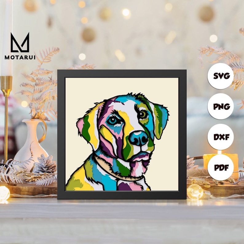 Labrador Shadow Shadow Box Svg Dog Paper Cut Light Box - Etsy