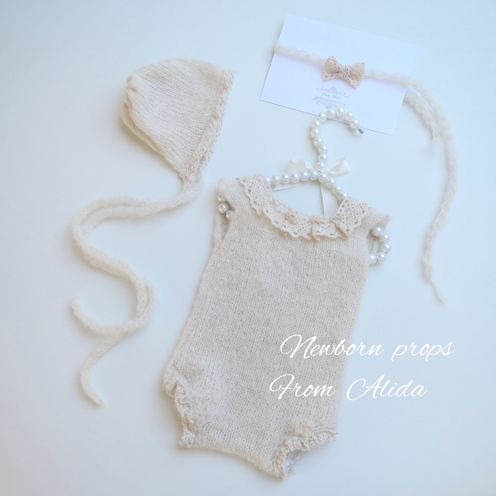 Boho Style Outfit for Newborn Photosession, Boho Bodysuit for Newborn ...