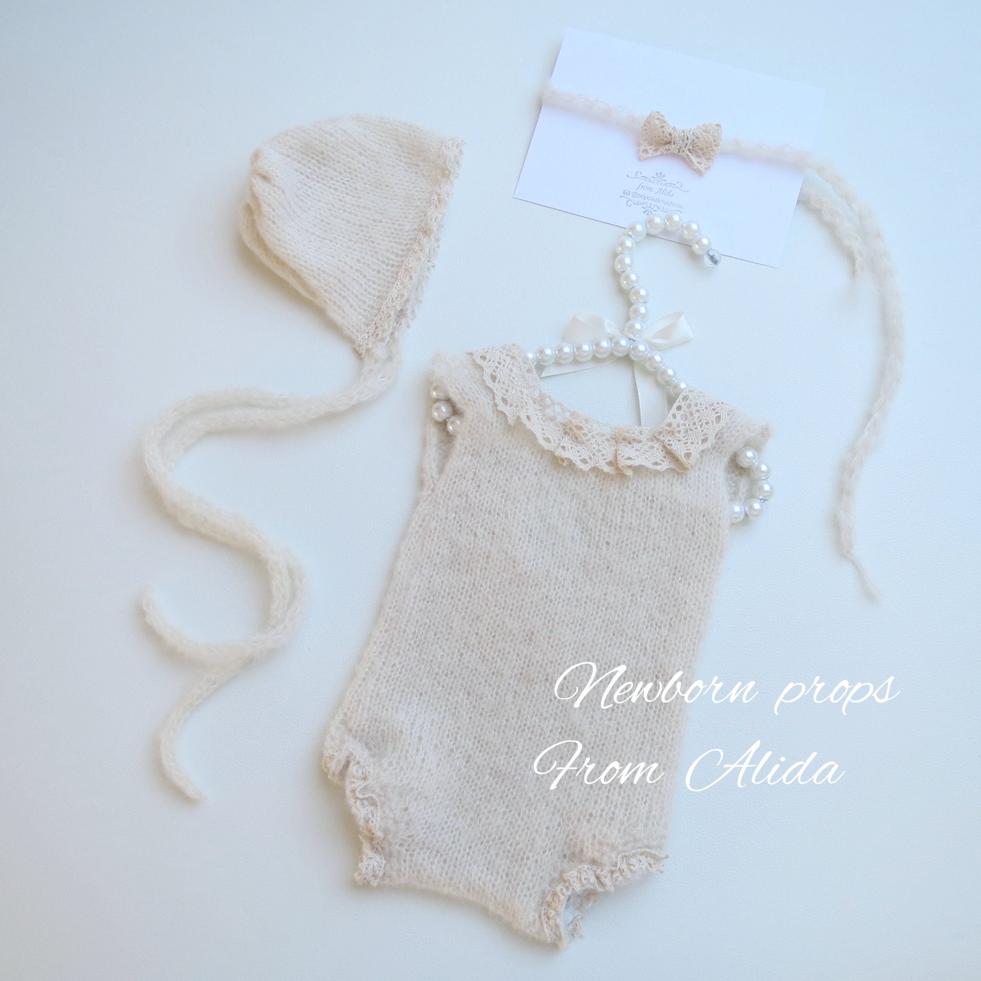 Boho Style Outfit for Newborn Photosession, Boho Bodysuit for Newborn ...