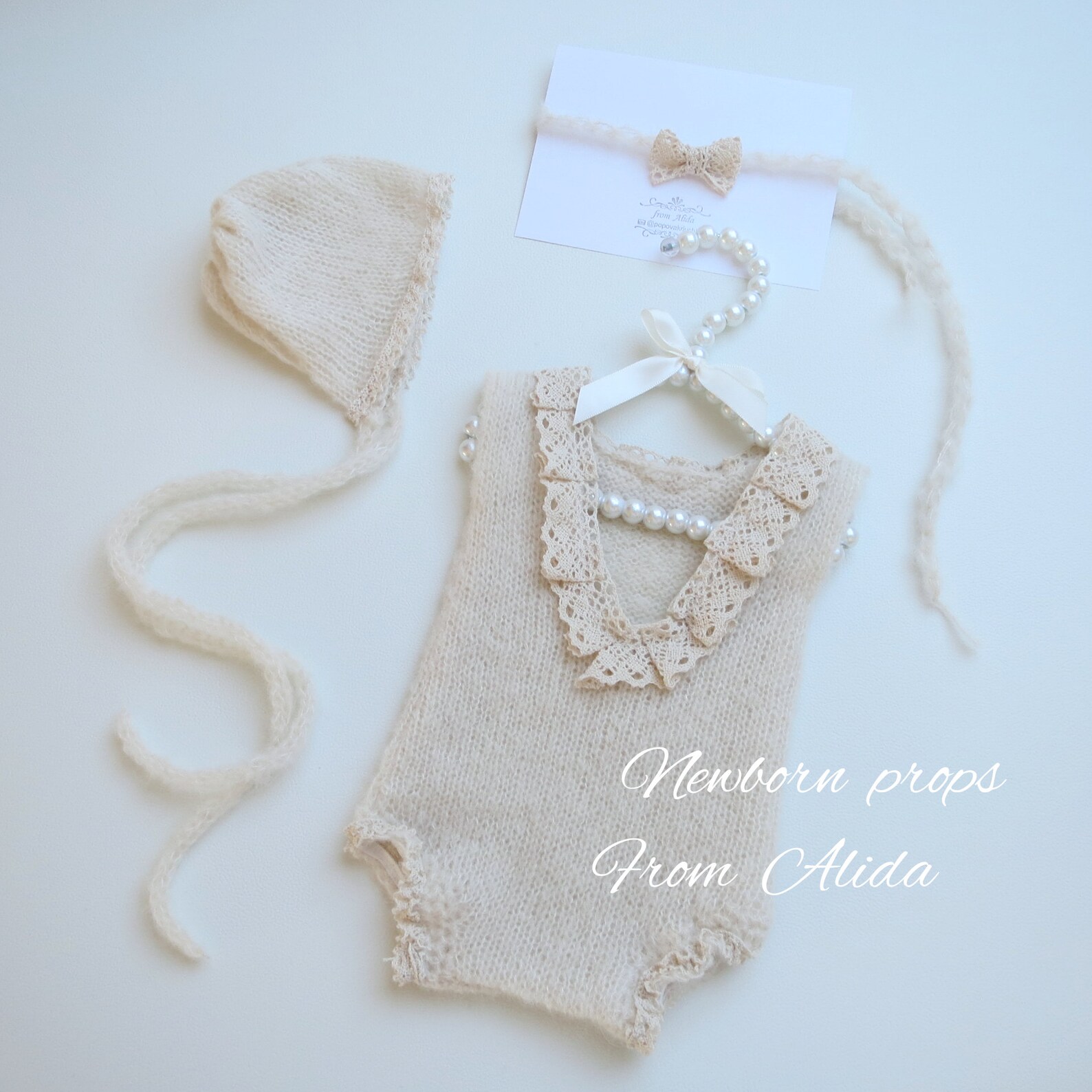 Boho Style Outfit for Newborn Photosession, Boho Bodysuit for Newborn ...
