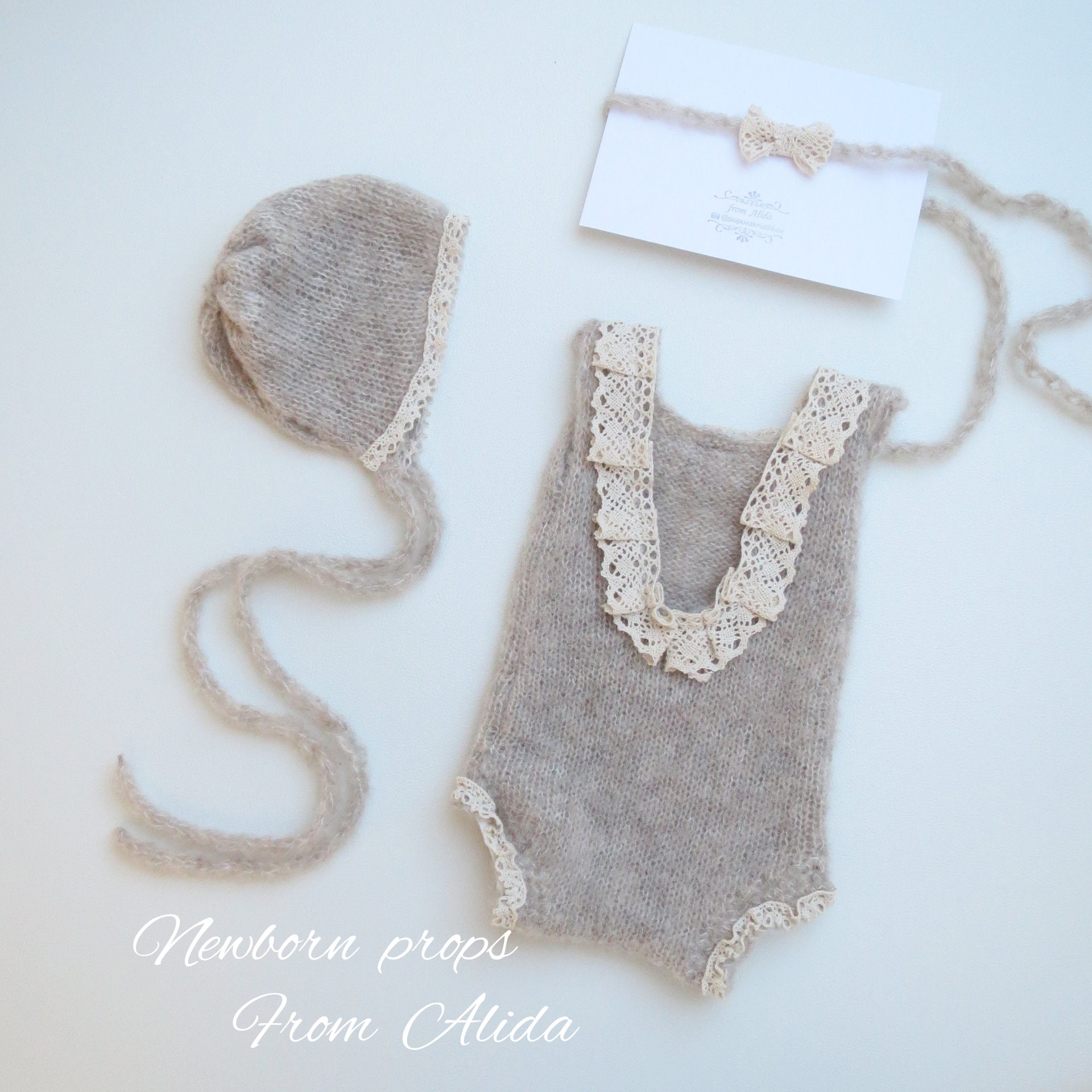 Boho Style Outfit for Newborn Photosession, Boho Bodysuit for Newborn ...