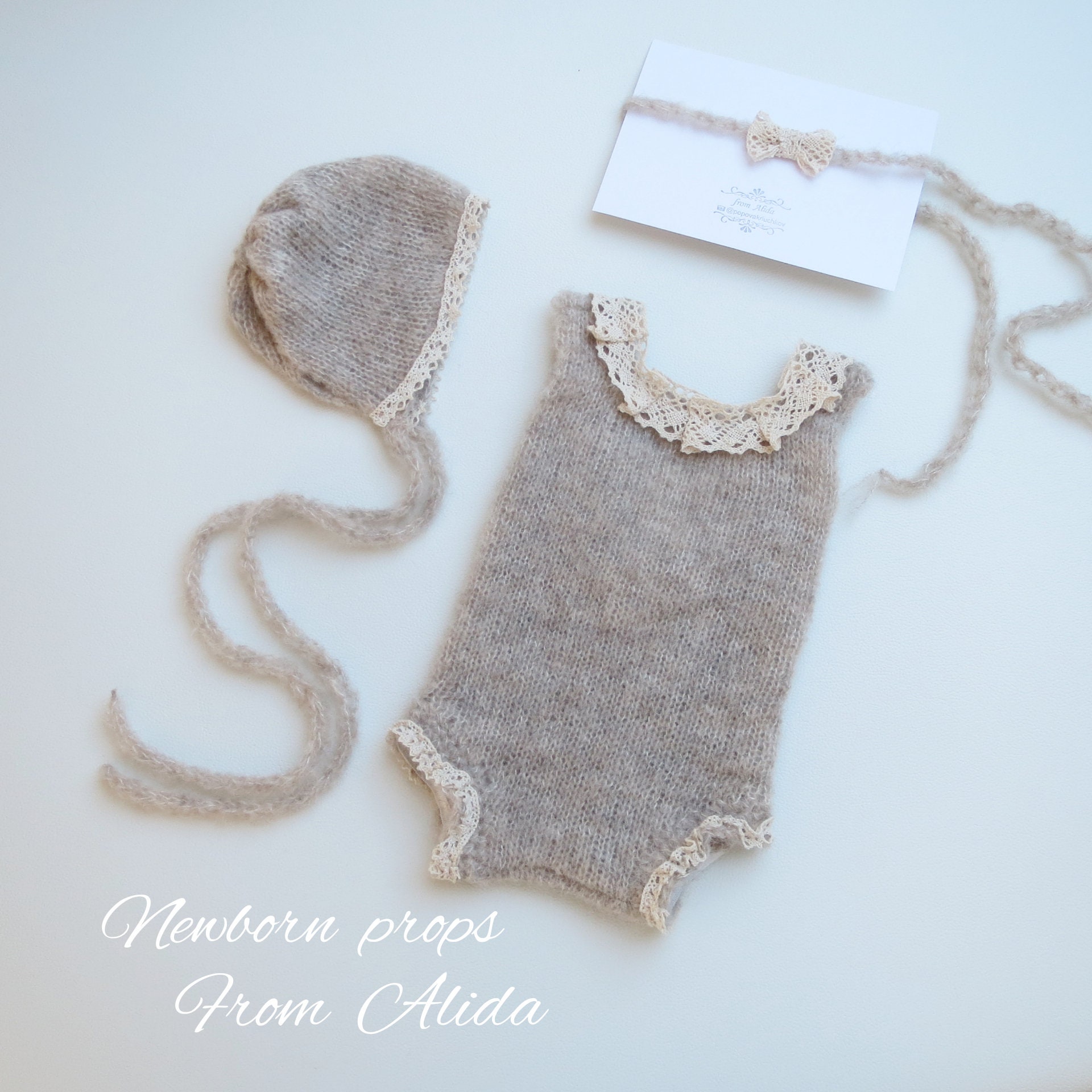 Boho Style Outfit for Newborn Photosession, Boho Bodysuit for Newborn ...