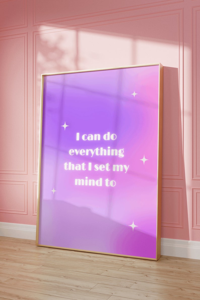 Positive Aura Posters Set of 3 Manifestation Art Print - Etsy