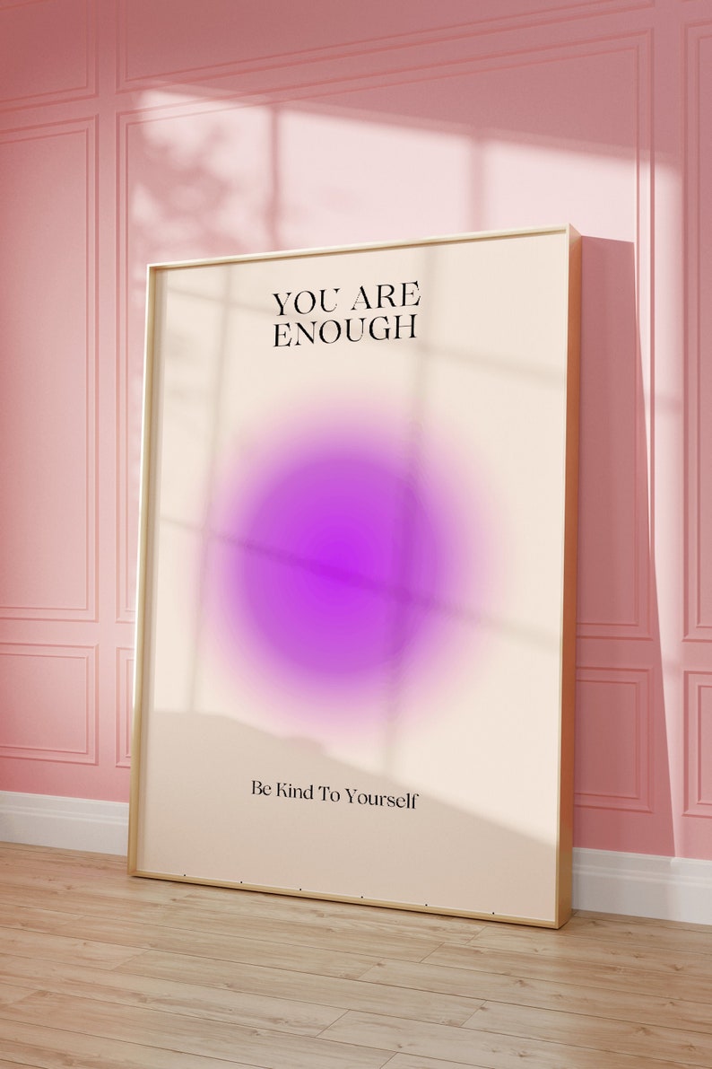 Positive Purple Aura Poster Manifestation Art Print - Etsy