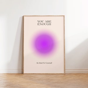 Positive Purple Aura Poster Manifestation Art Print - Etsy