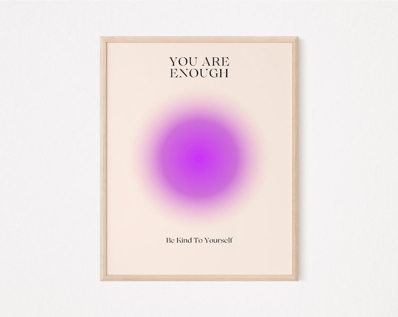 Positive Purple Aura Poster Manifestation Art Print - Etsy
