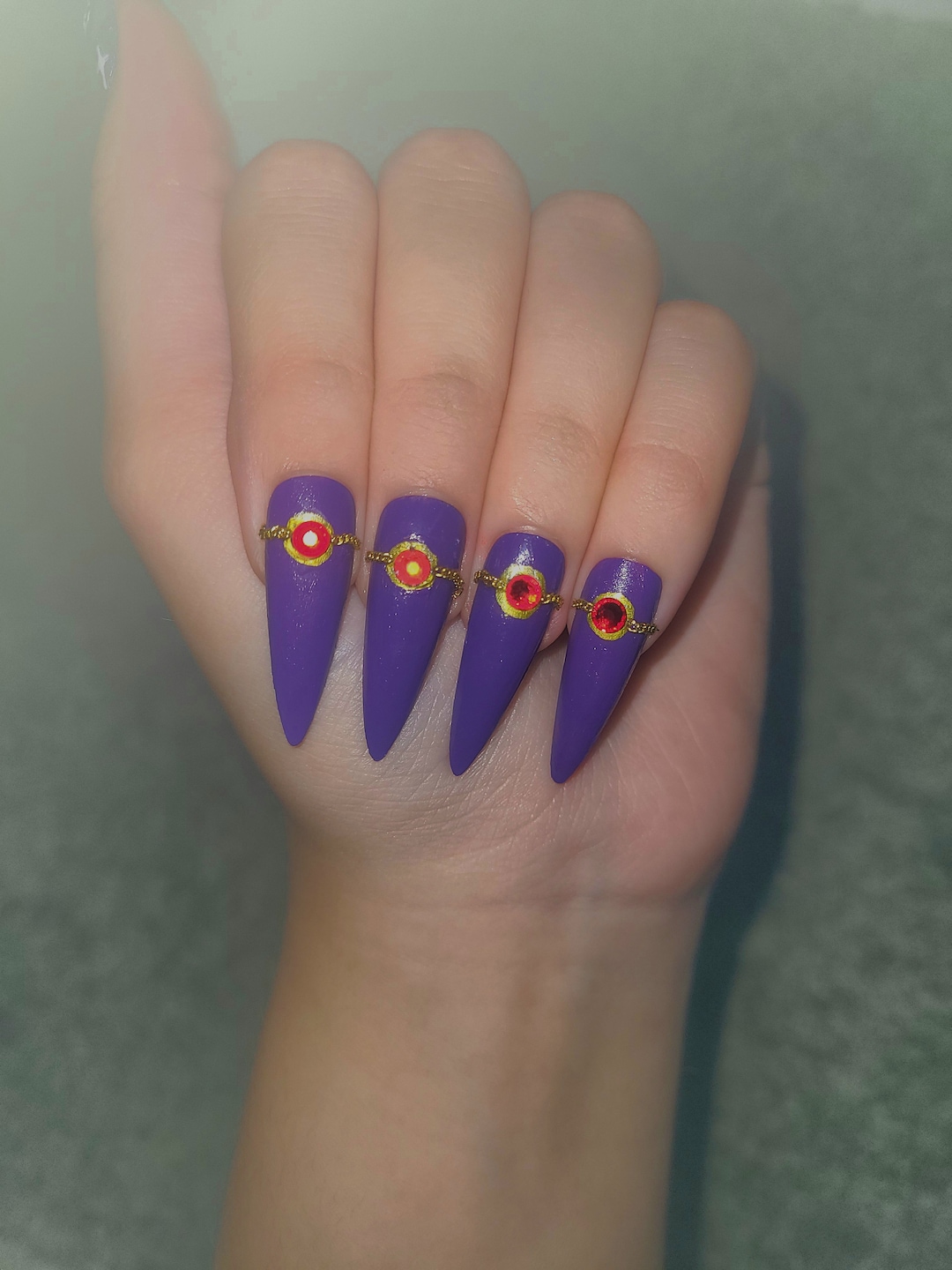 Teen Titans Raven Press on Nails - Etsy
