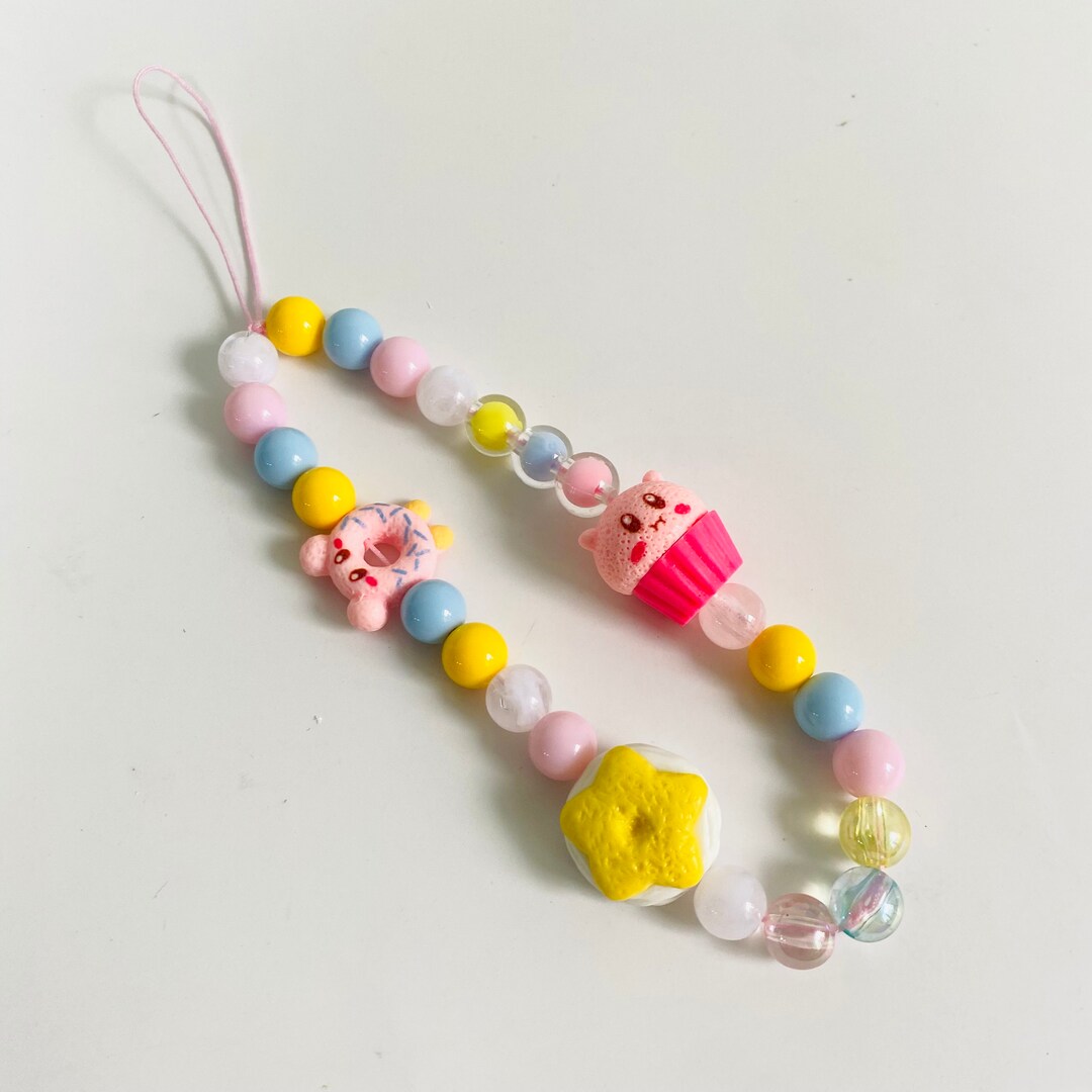 Cartoon Summer Kirby Cupcake Cell Phone String Sweet Beaded - Etsy