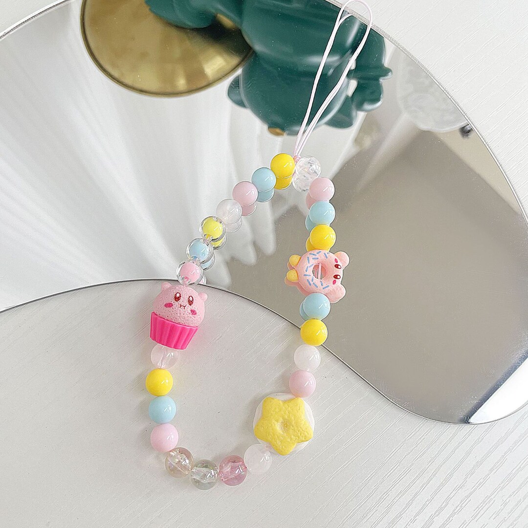 Cartoon Summer Kirby Cupcake Cell Phone String Sweet Beaded - Etsy