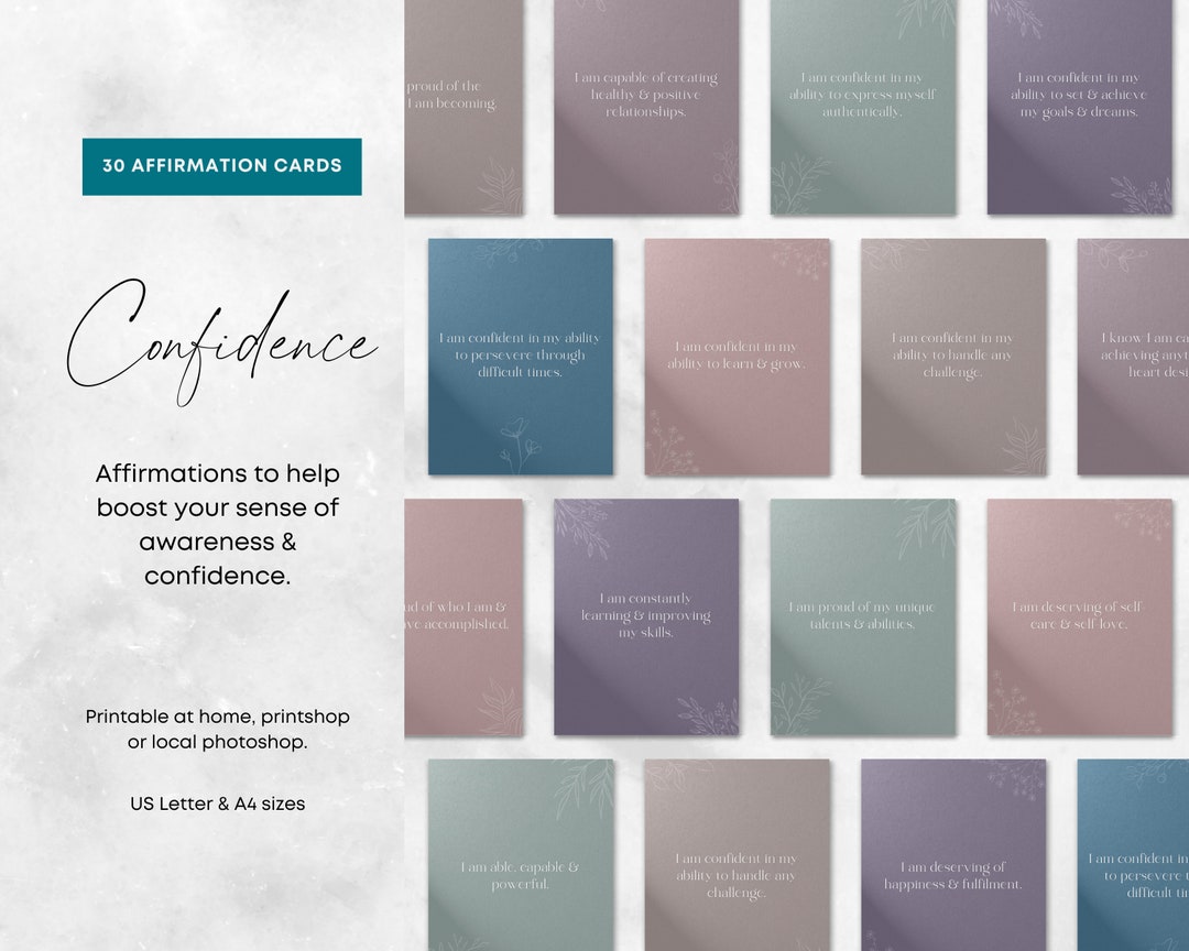 Confidence Affirmations Printable Affirmation Cards Positive ...