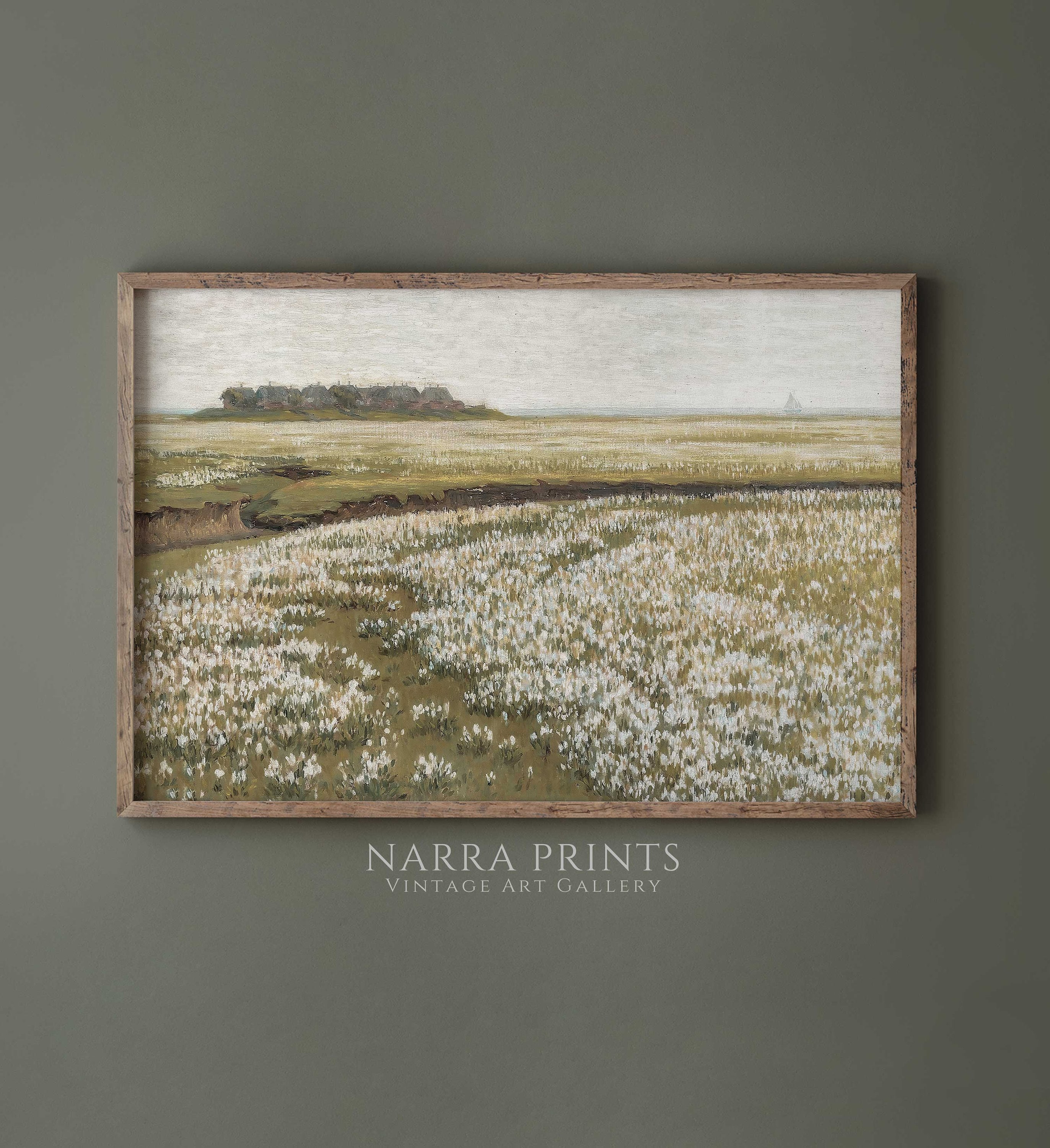 Spring Meadow Painting Wildflower Field Art Print Vintage - Etsy