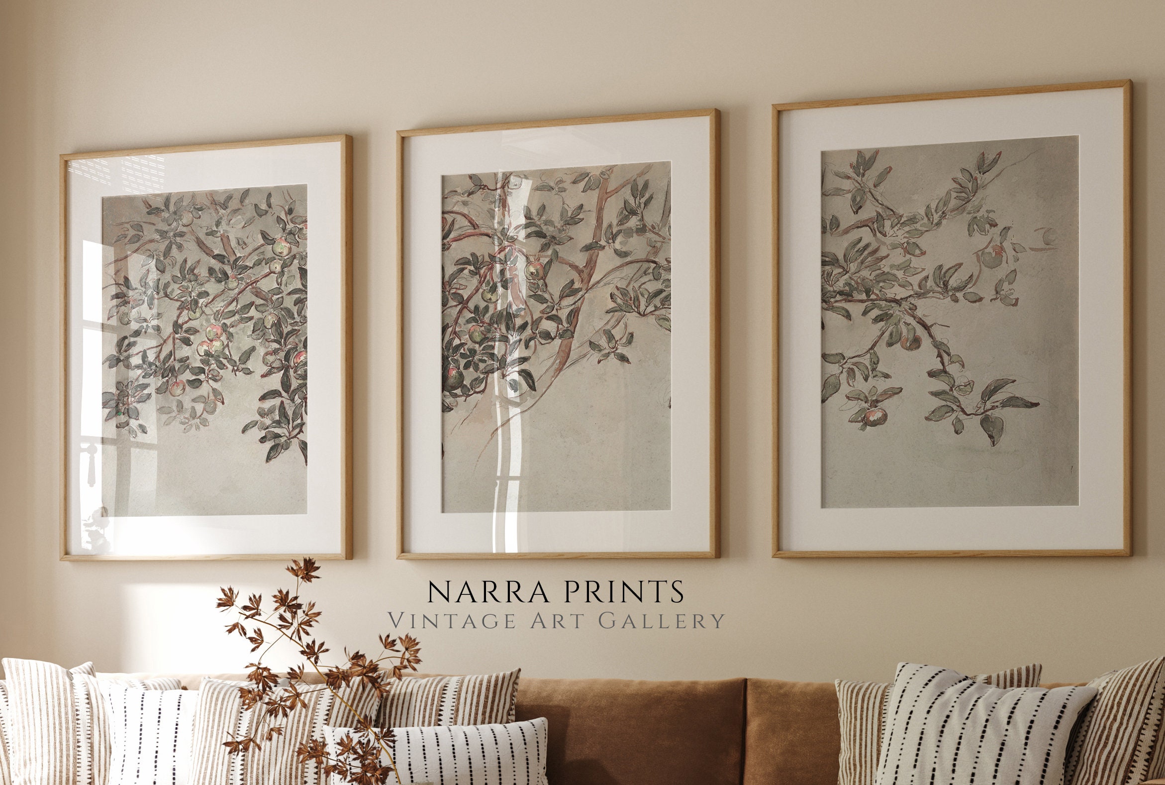 3 Piece Wall Art Gallery Wall Set Large Vintage Prints - Etsy