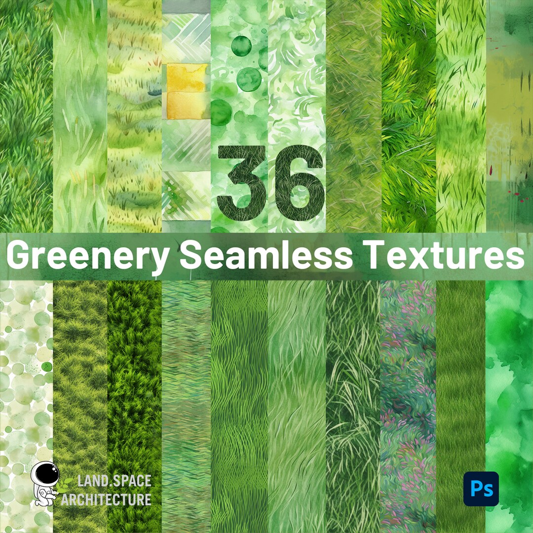 Landscape Greenery Digital Paper Pack, Green Textures, Grass Textures ...