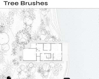 Hand-drawn Trees Tree Tree Elevations PNG Landscape - Etsy