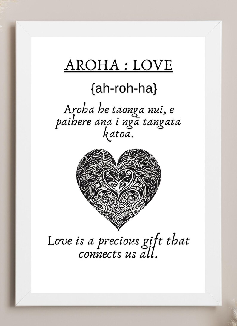 Aroha love Maori Language Design Love Te Reo Māori New Zealand NZ ...