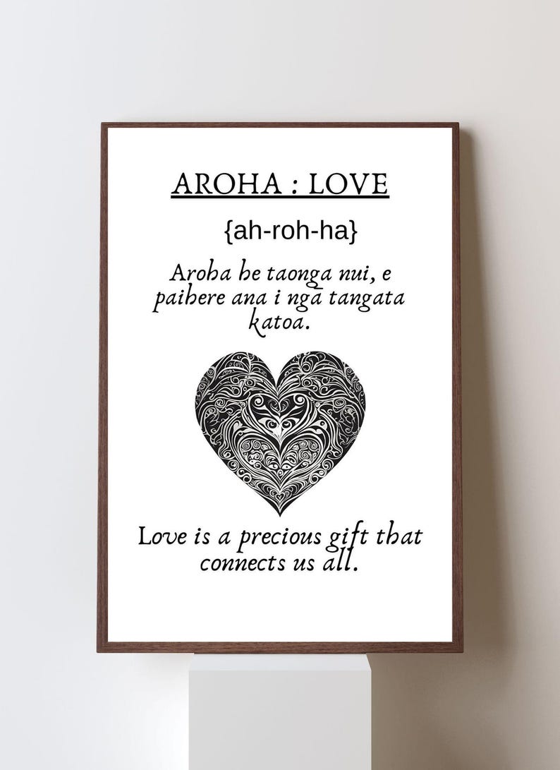 Aroha love Maori Language Design Love Te Reo Māori New Zealand NZ ...