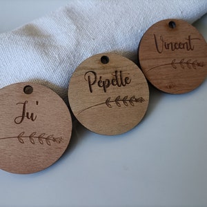Personalised Custom Wood Tags, Custom Name - Logo Wood Tags, Wooden ...