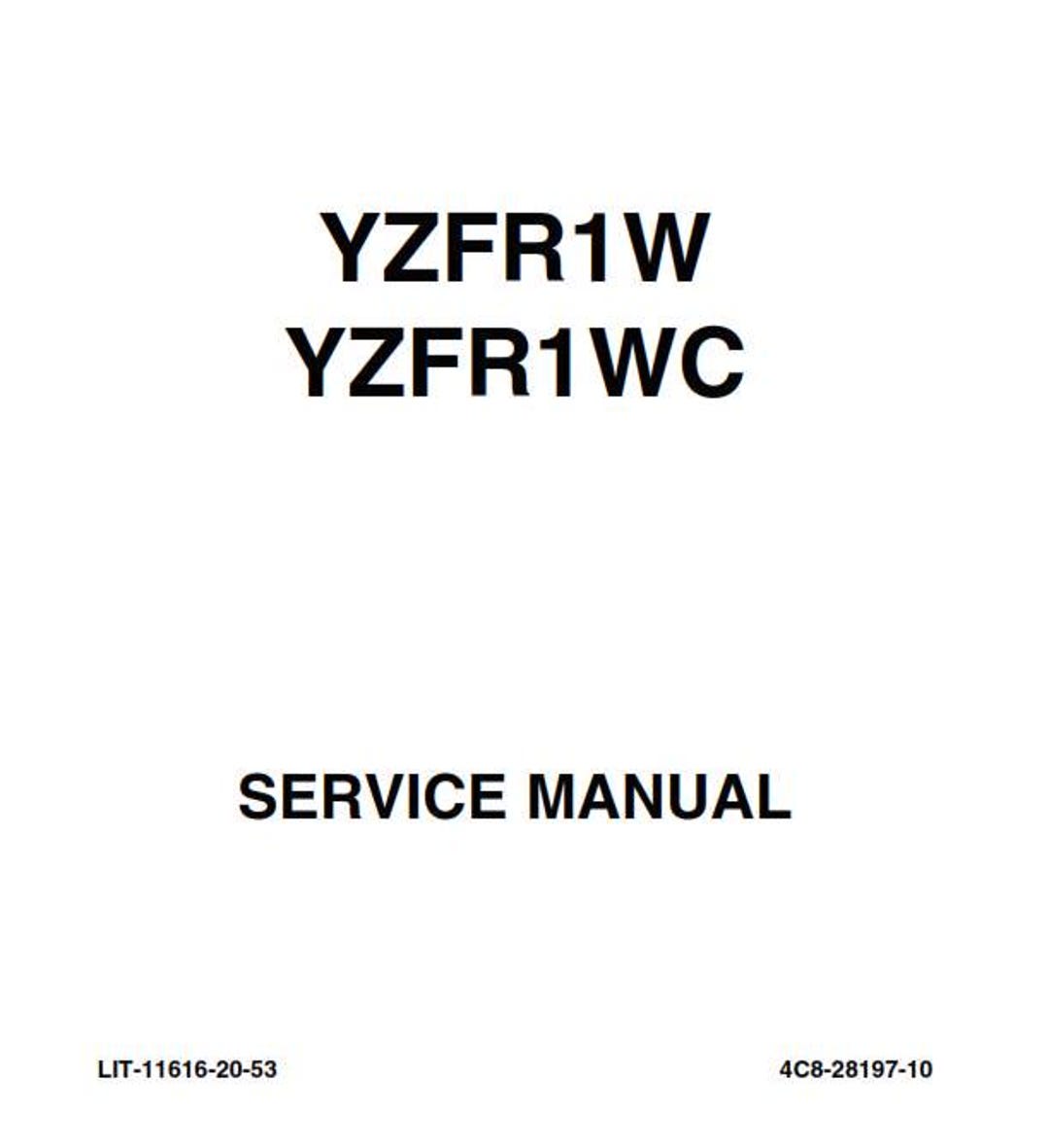 Yamaha 2007 2008 - R1 - YZF-R1W YZFR1W YZF-R1WC YZFR1WC - Workshop Service Repair Manual - Etsy