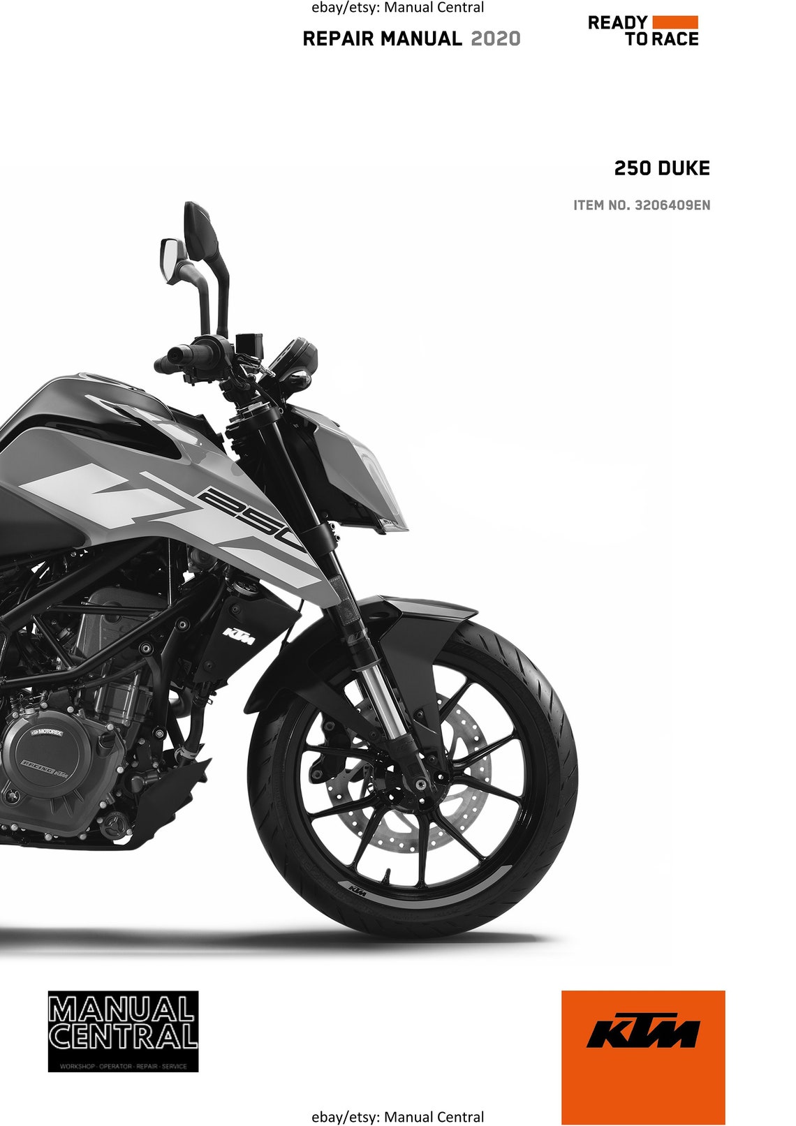 KTM 2020 - 250 Duke - Service Workshop Repair Manual - Etsy