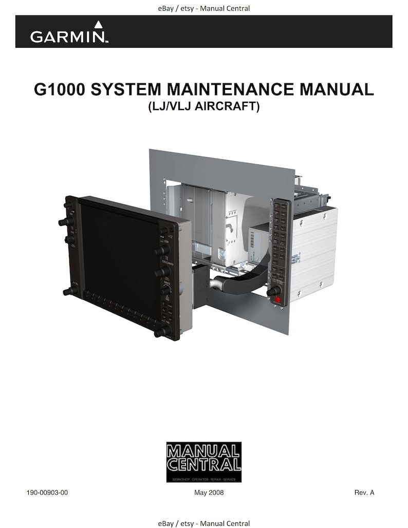 Garmin G1000 - System Maintenance Manual - LJ VLJ Aircraft - Etsy