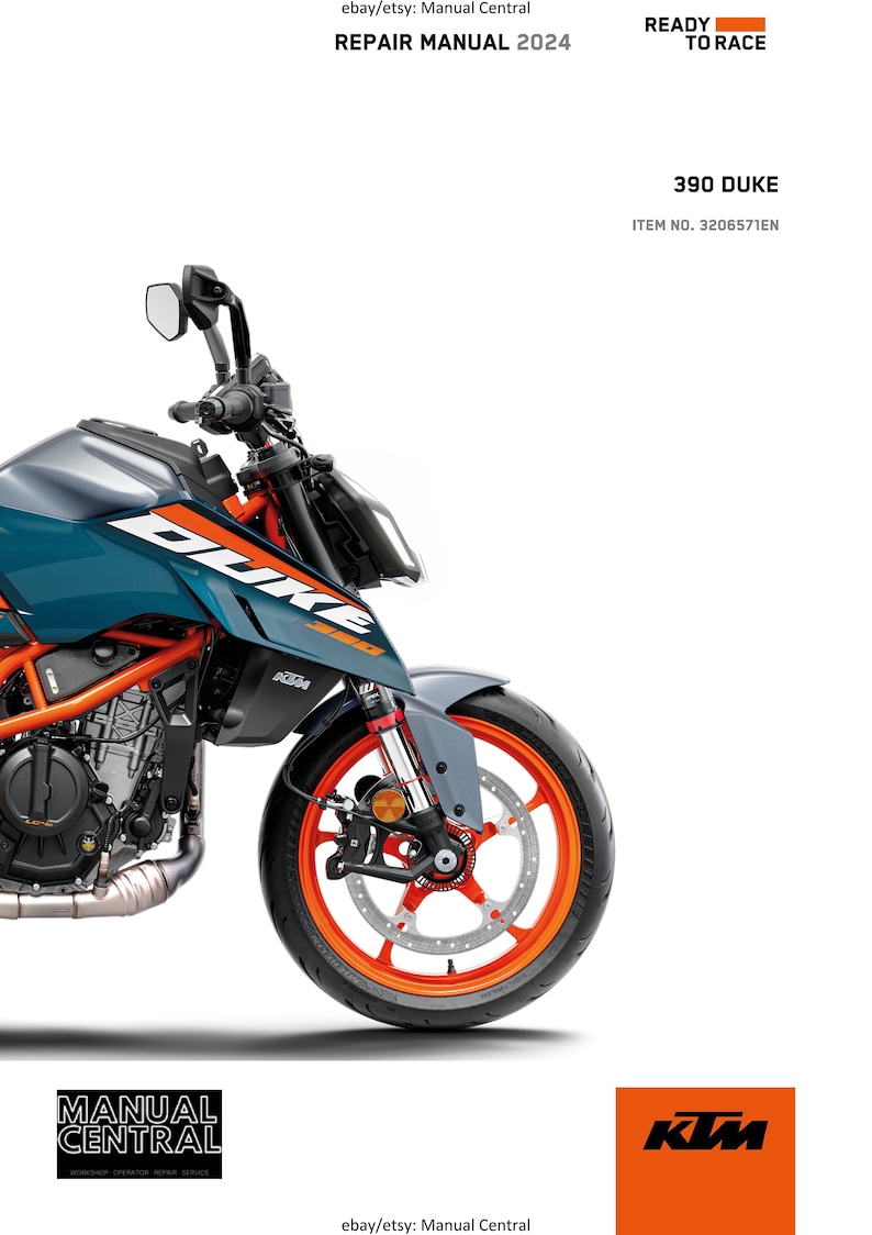 PDF KTM 2024 390 Duke Service Workshop Repair Manual - Etsy